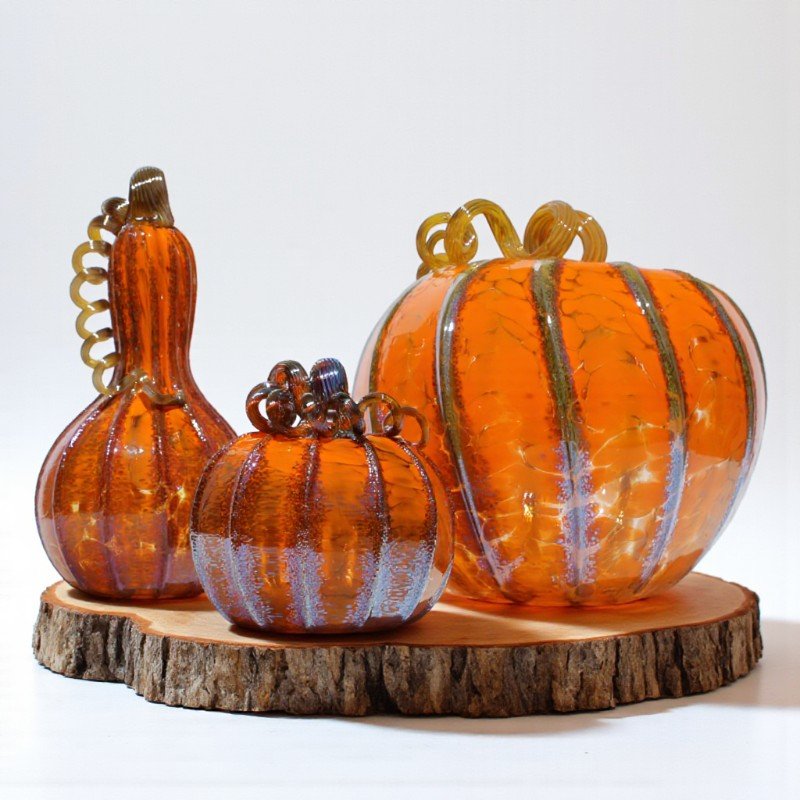 Luke Adams Maple Glaze Glass Pumpkins- Assorted Sizes The Shops at ...