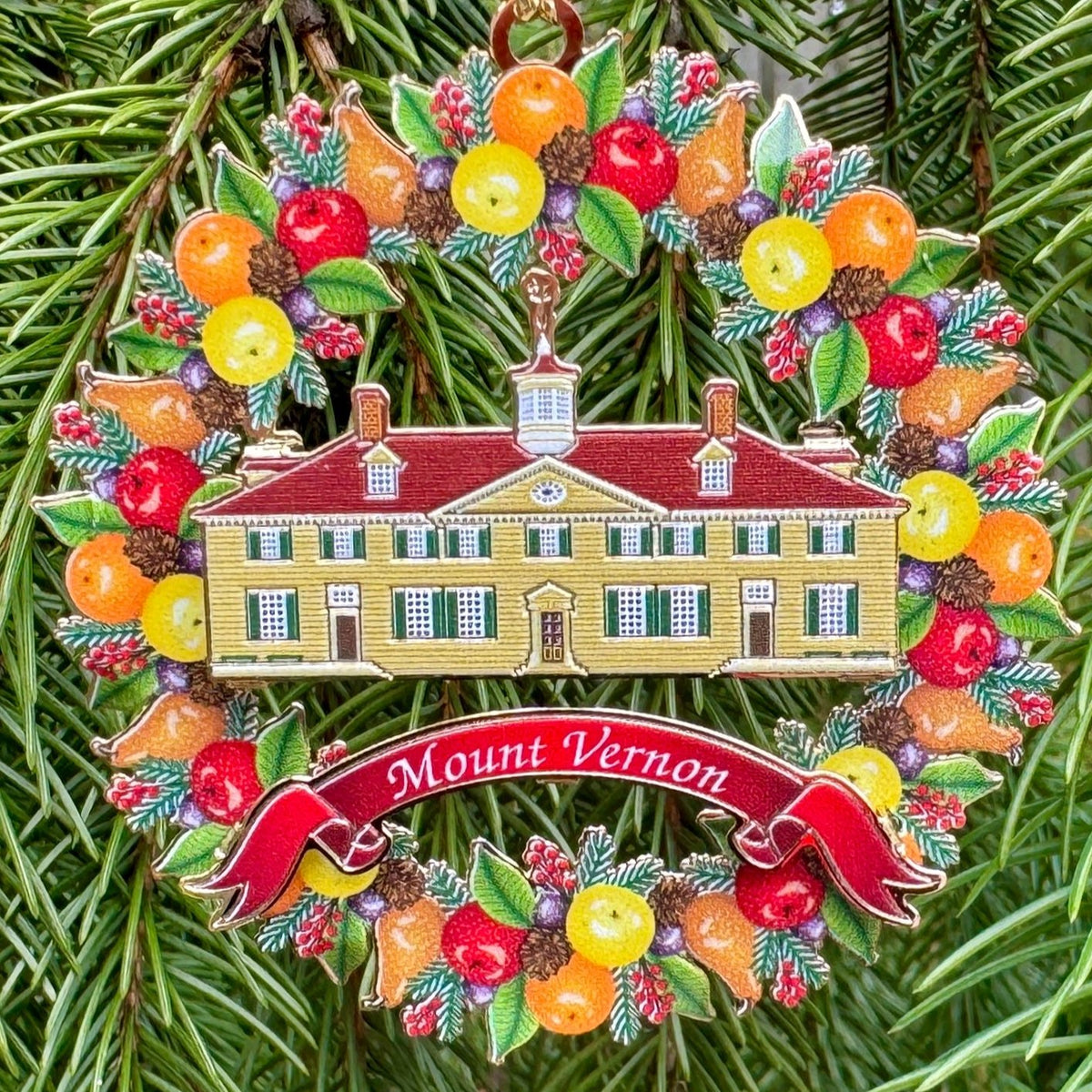 Mount Vernon Fruit Wreath Ornament The Shops at Mount Vernon