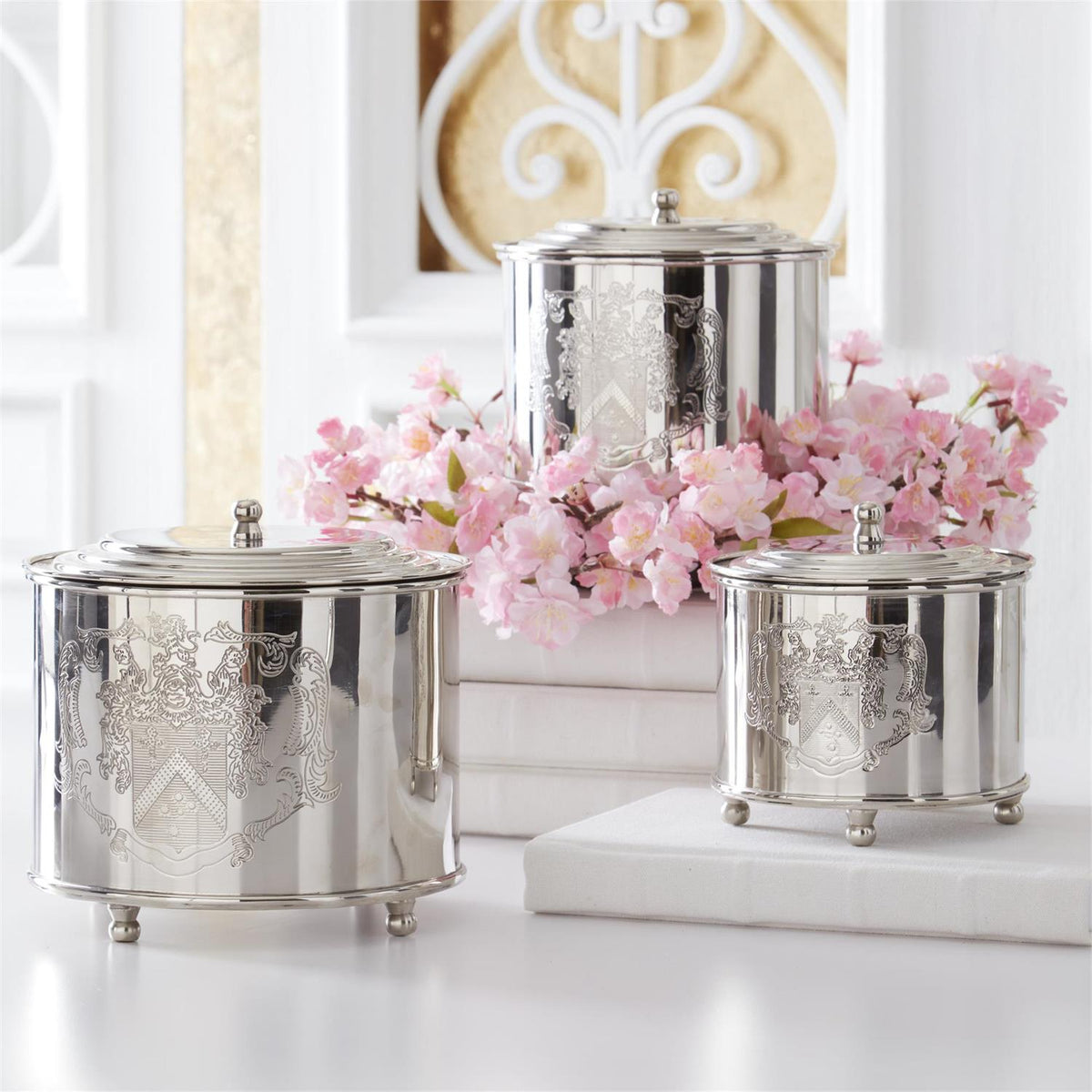 Silver Metal Decorative Boxes - Assorted Sizes The Shops at Mount Vernon