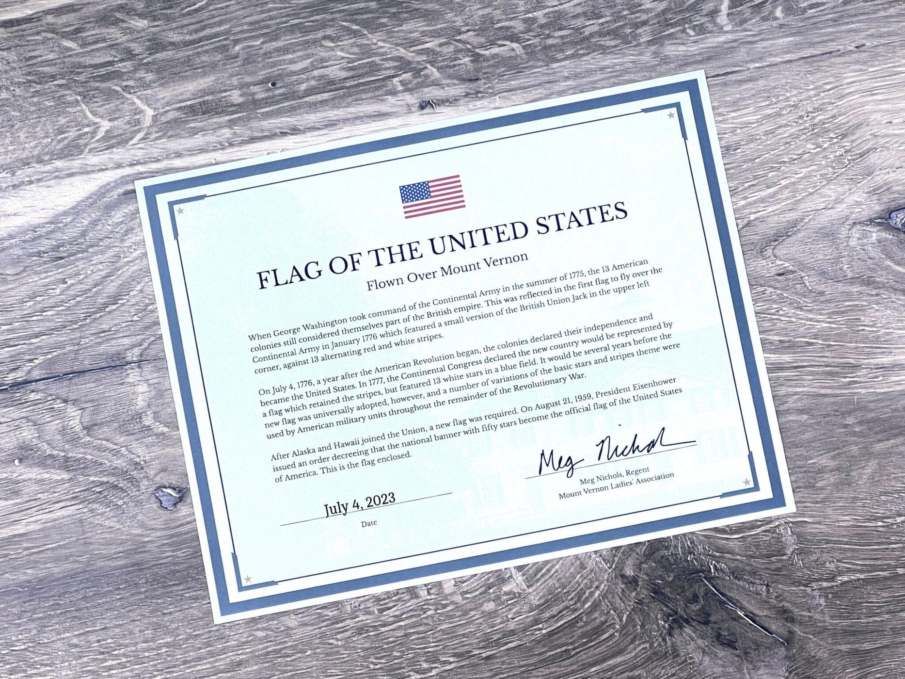United States Flag Flown Over Mount Vernon Mount Vernon Shop — The ...